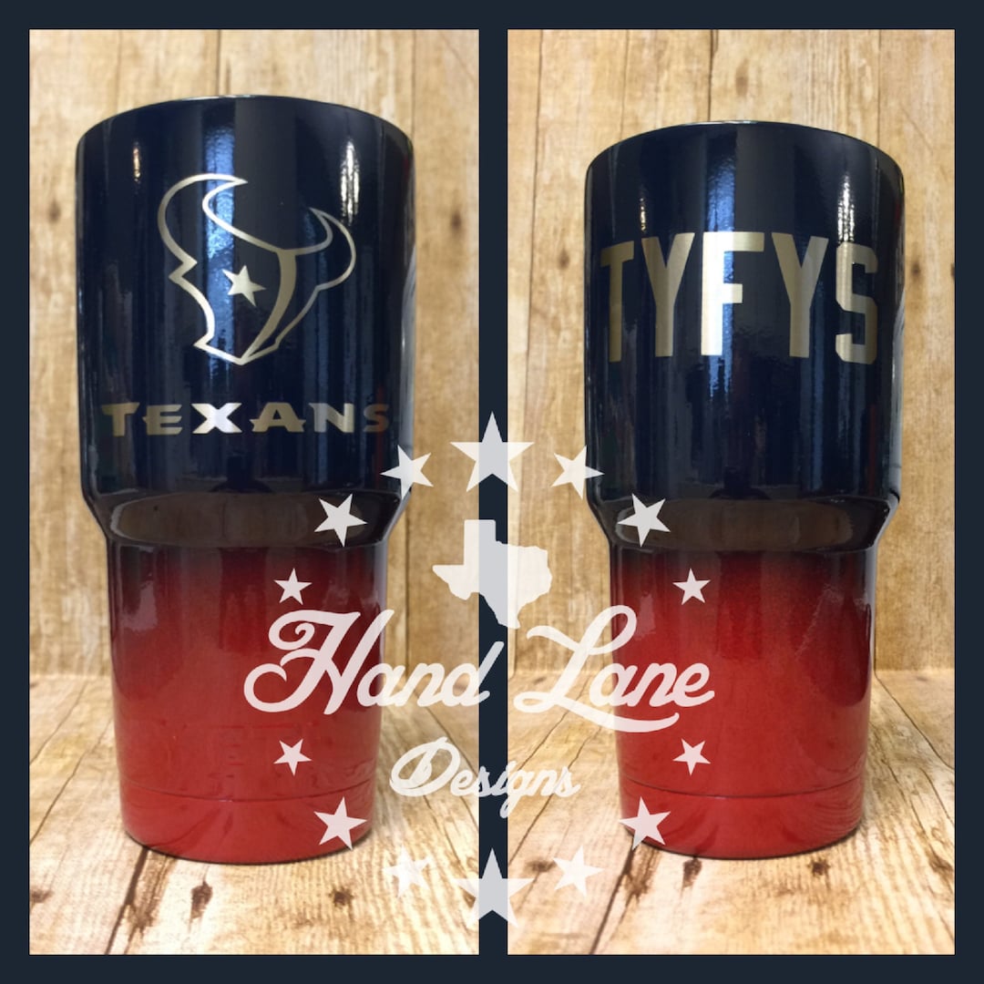 Custom Powder Coated Houston Texans Yeti/hogg/rtic/ozark Tumbler 20oz ...