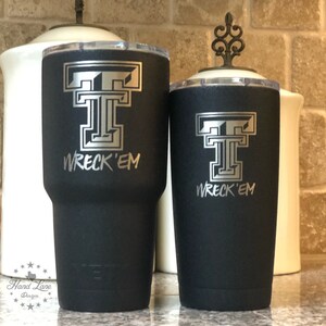 Texas Tech Red Raiders Textured Black Tumbler Wreck 'em YETI/RTIC/HOGG ...