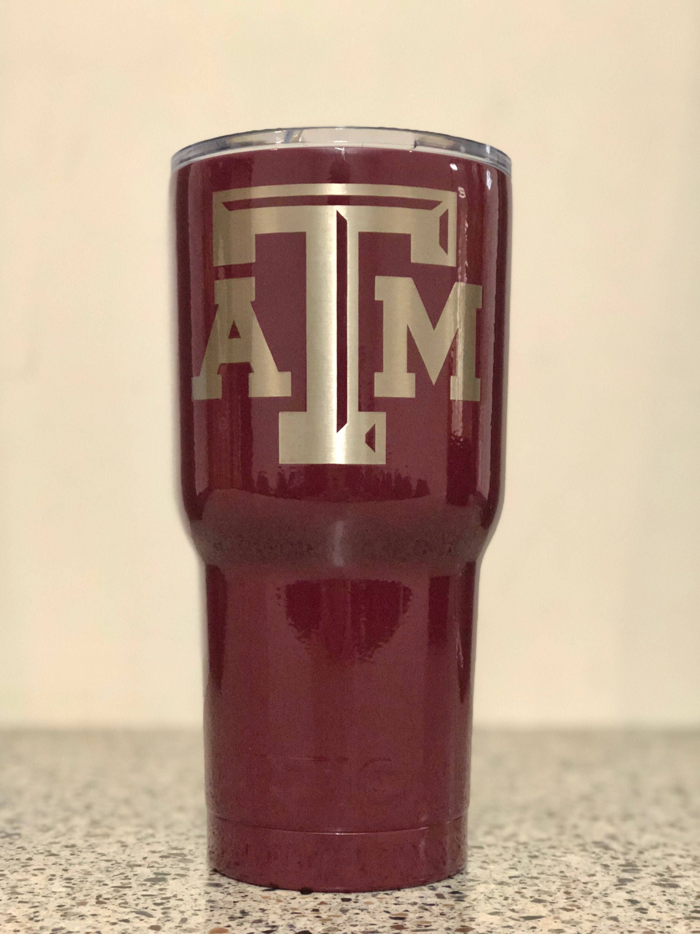 Texas A&M Aggie tumbler maroon YETI/RTIC/HOGG tumbler 20oz | Etsy