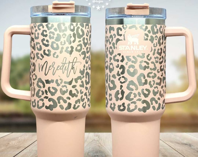 Stanley 40oz Tumbler- Full Tumbler Wrap Laser Engraved-cheetah/leopard ...
