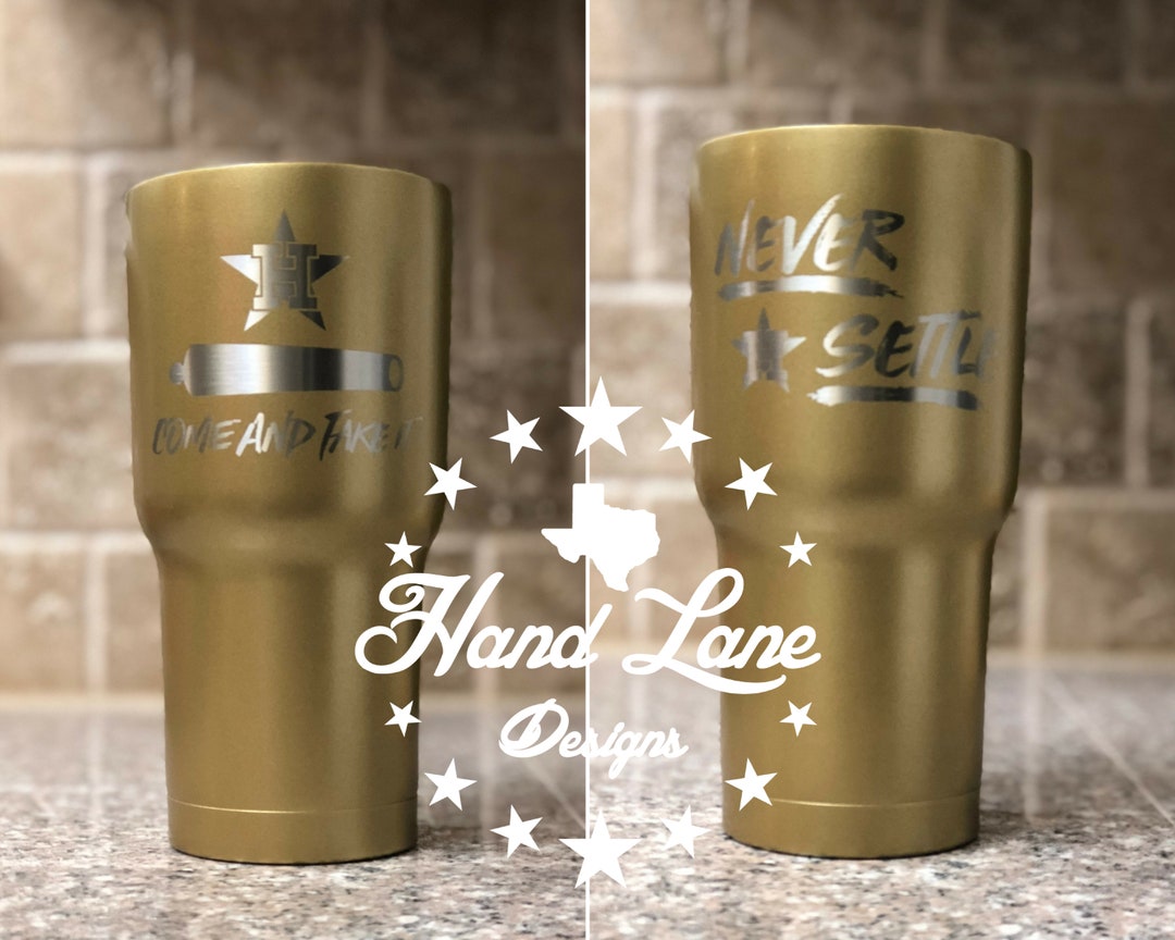 Houston Astros Tumbler Gold Championship Edition-"never Settle/come and ...