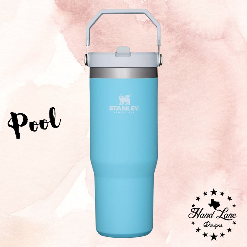 Stanley 30 Oz. Iceflow Tumbler With Flip Straw- Full Tumbler Wrap Laser ...