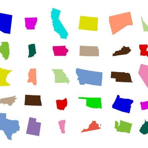 50 States Cut File, USA Cut File, United States of America - Etsy
