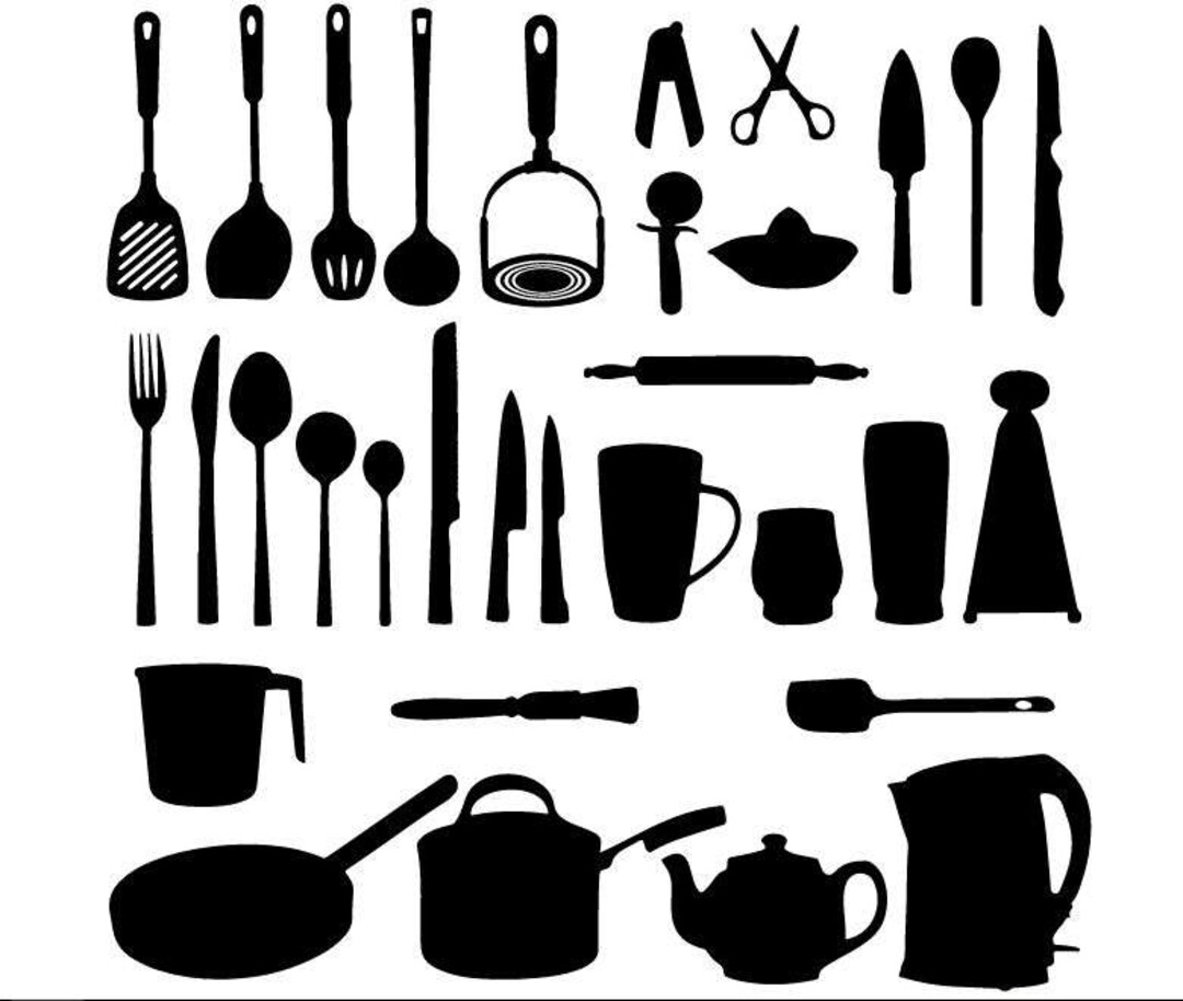 Kitchen Cut File, Kitchen Utensils Cut File - Etsy