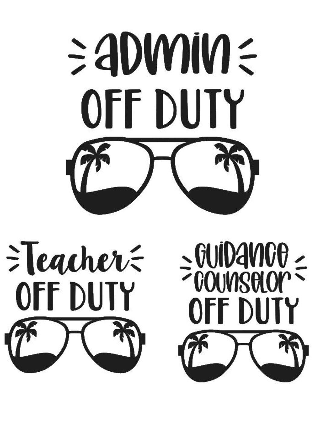 Admin off Duty Cut File, 3 Versions - Etsy