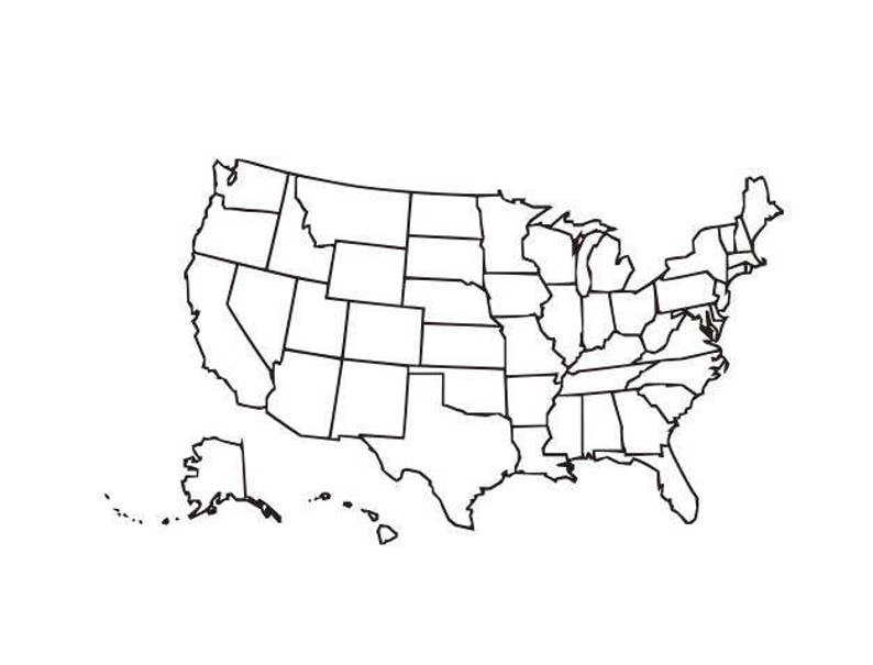 50 States Cut File USA Cut File United States of America | Etsy