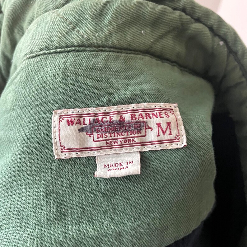 Vintage Men’s Wallace & Barnes Rare Sample Green Quilted Work Jacket - Etsy