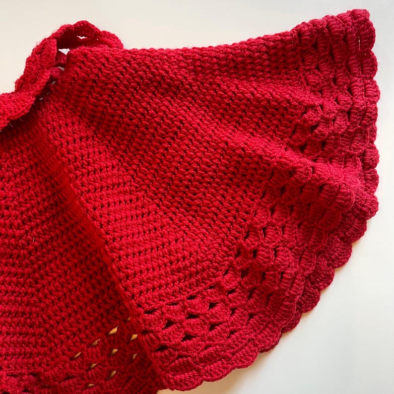 Handmade Crochet Red Sweater Cape • See Measurements - Etsy