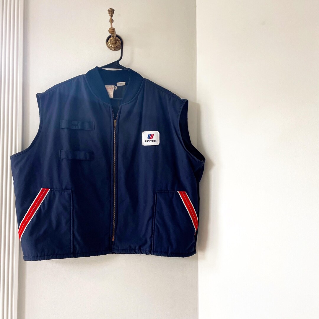 Vintage USA Union Made United Airlines Vest - Men’s XL - Etsy