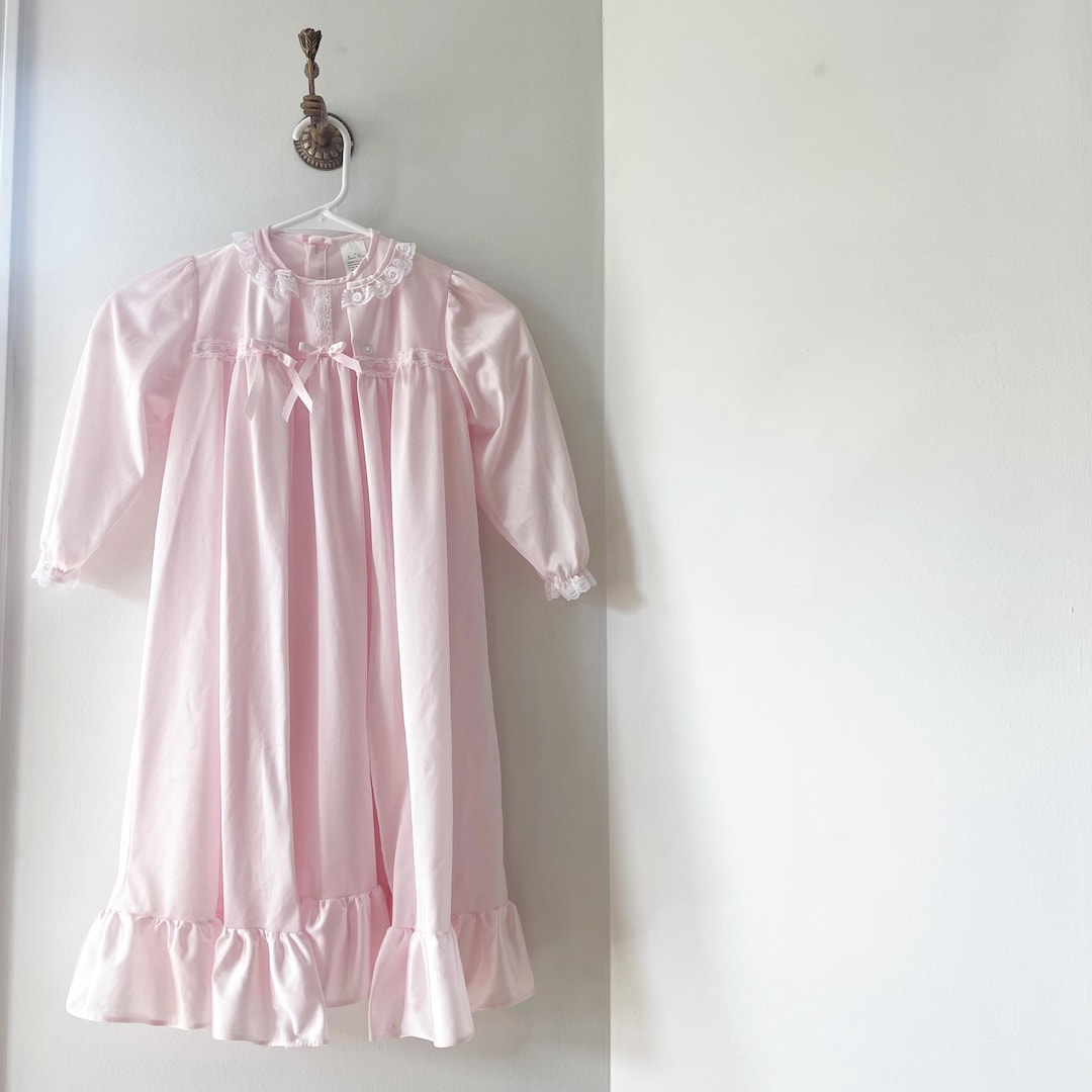 Laura Dare Pink Two Piece Peignoir Set Nightgown Made in the USA - Etsy