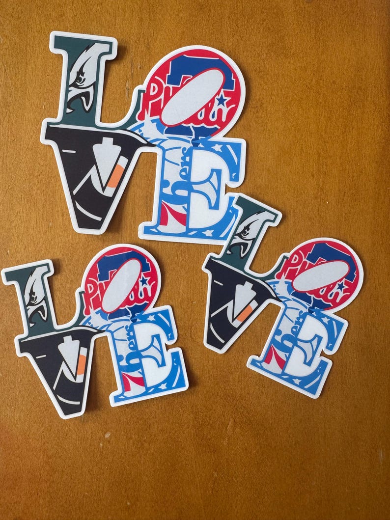 LOVE - Philly Style Sticker - Etsy