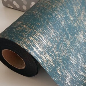 Deep Green and Gold Wrapping Paper, 80gsm Jade/green and Metallic Gold ...