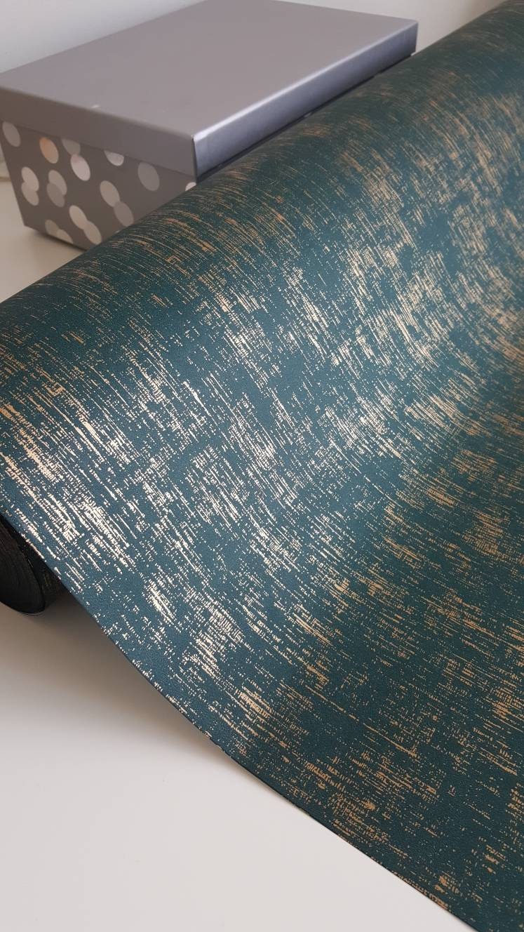 Deep Green and Gold Wrapping Paper, 80gsm Jade/green and Metallic Gold ...