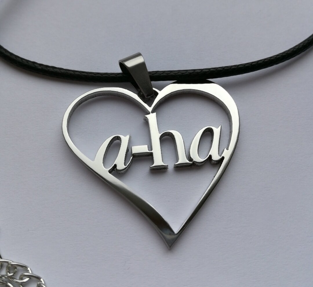 A-ha I Love A-ha Heart Stainles Steel Charm NEWEST Vers1 - Etsy