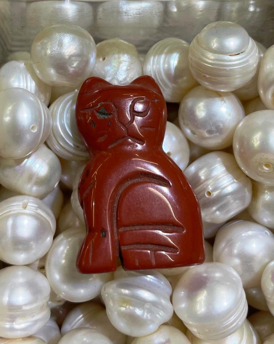 Cat Made From Row Gemstone. Good Luck, Totem Animal Amulet ...