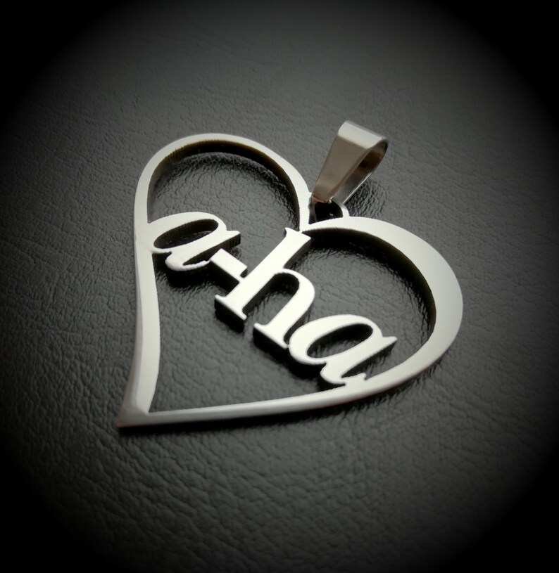 A-ha I Love A-ha Heart Stainles Steel Charm NEWEST Vers1 - Etsy