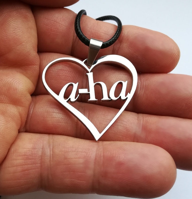 A-ha I Love A-ha Heart Stainles Steel Charm NEWEST Vers1 - Etsy