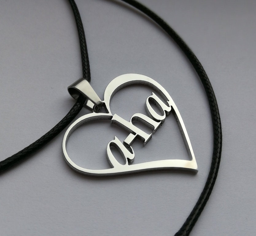 A-ha I Love A-ha Heart Stainles Steel Charm NEWEST Vers1 - Etsy