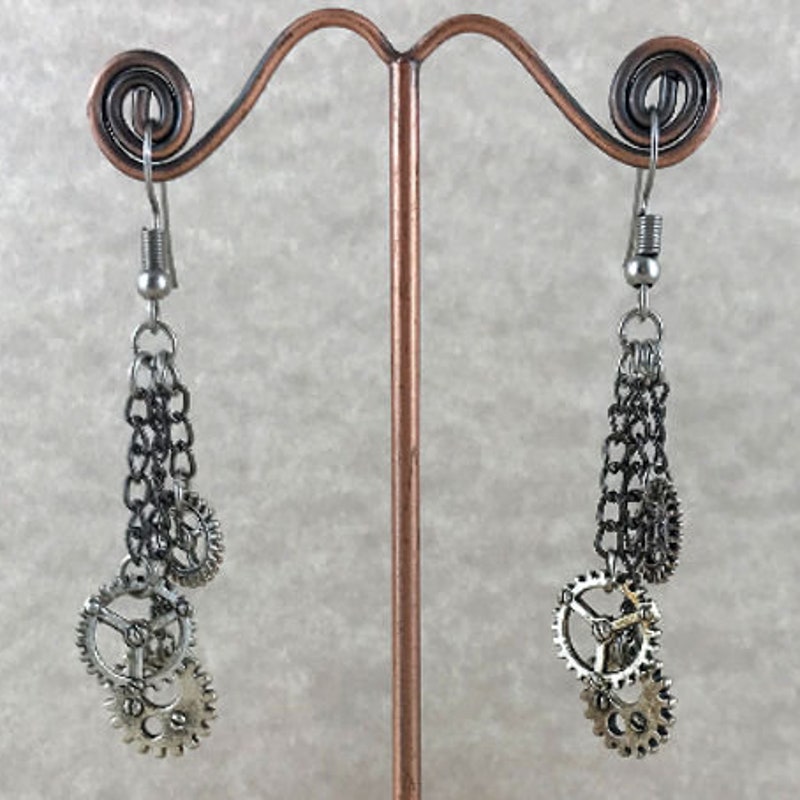 Gear Earrings - Etsy