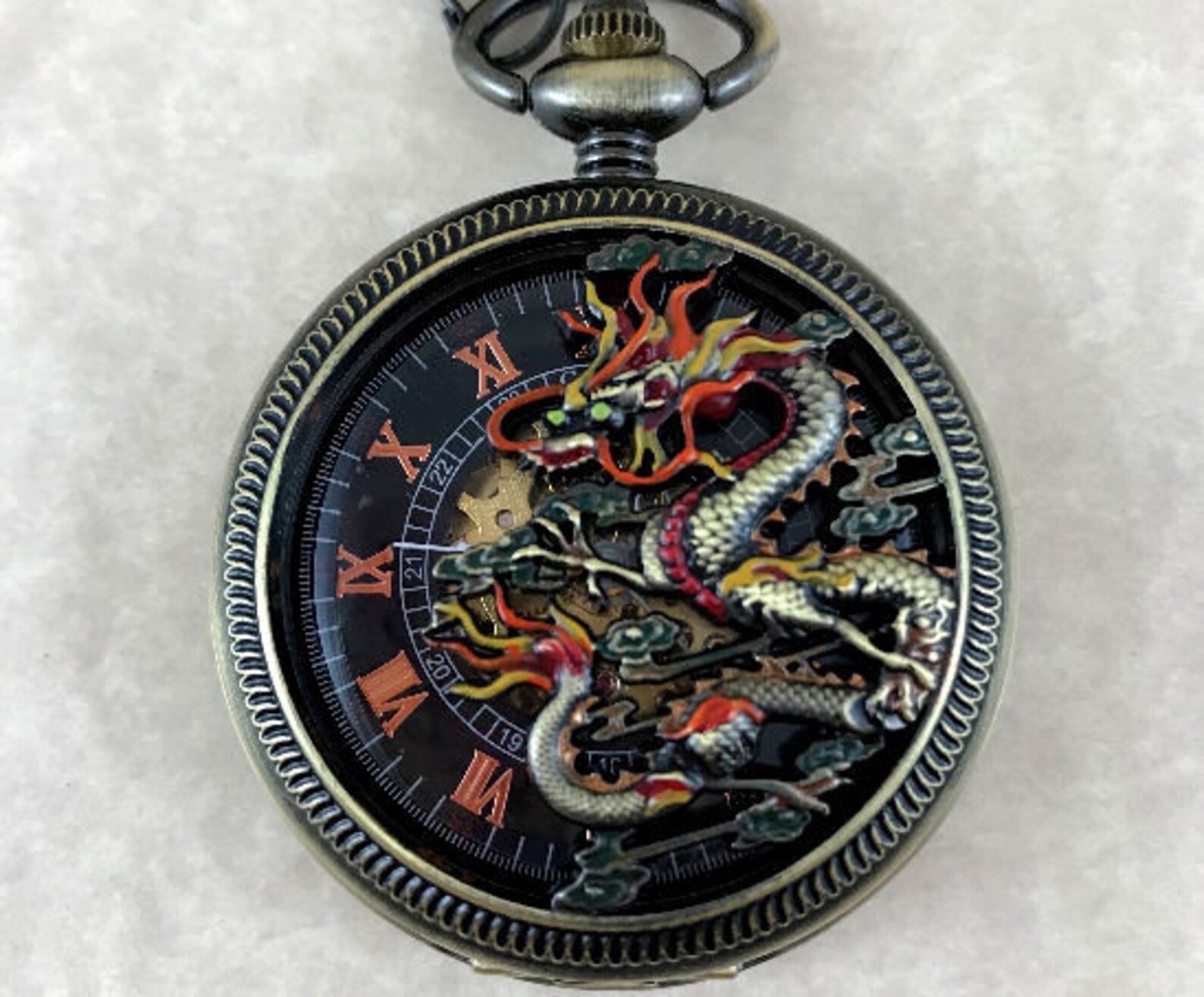 Mechanical Dragon Pocket Watch - Etsy