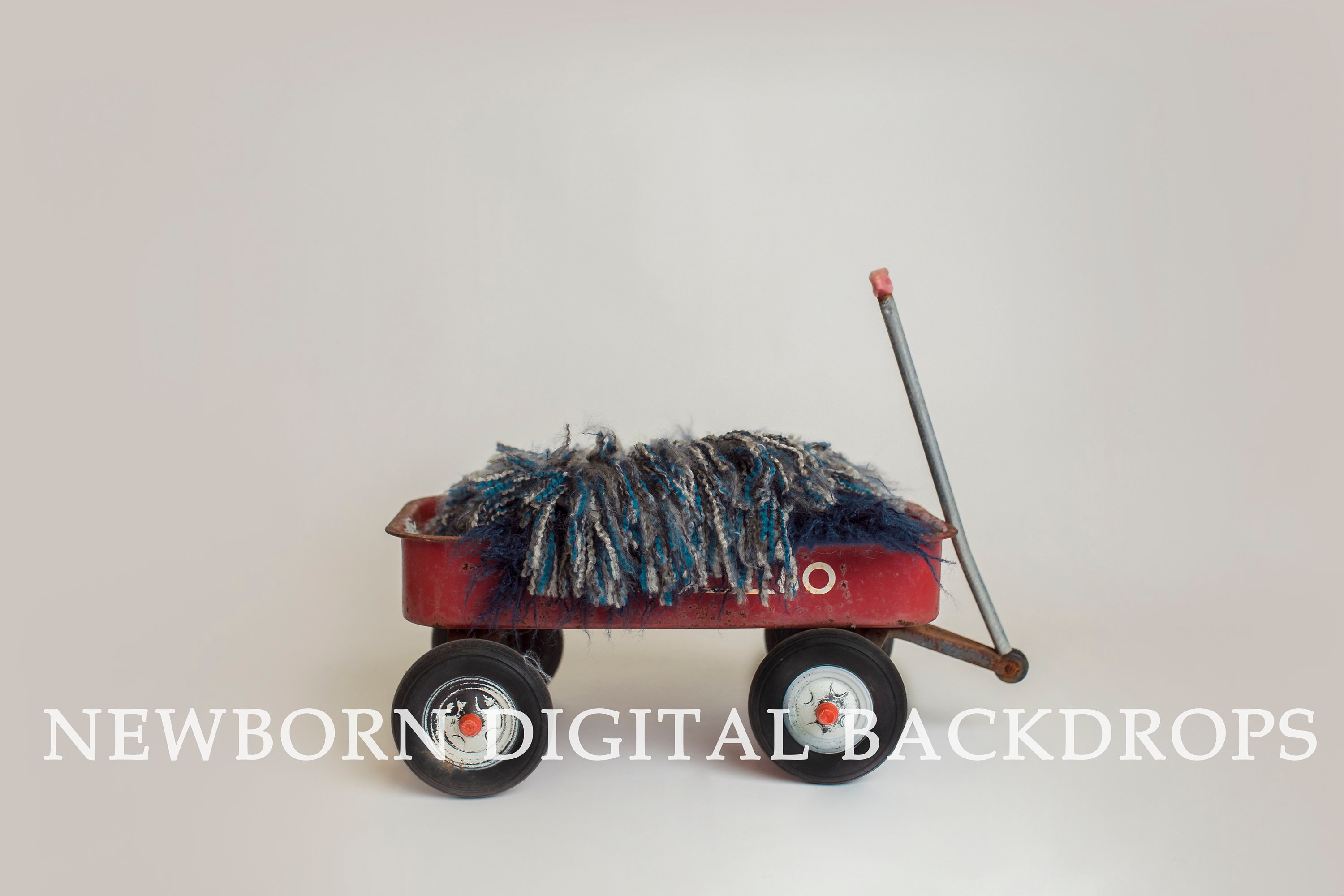 Newborn Red Wagon Prop Digital Backdrop Background - Etsy