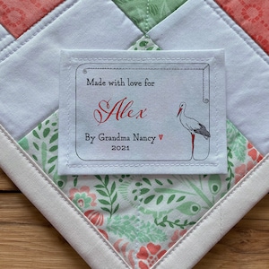 Large Personalized Sewing Labels, Personalized Quilt Labels, Custom ...