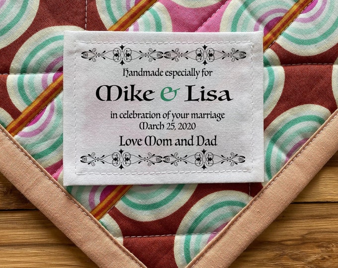 Large Quilt Labels Personalized Sewing Labels Personalized - Etsy