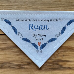 Large Triangle Quilt Label, Sewing Labels, Personalized Labels ...