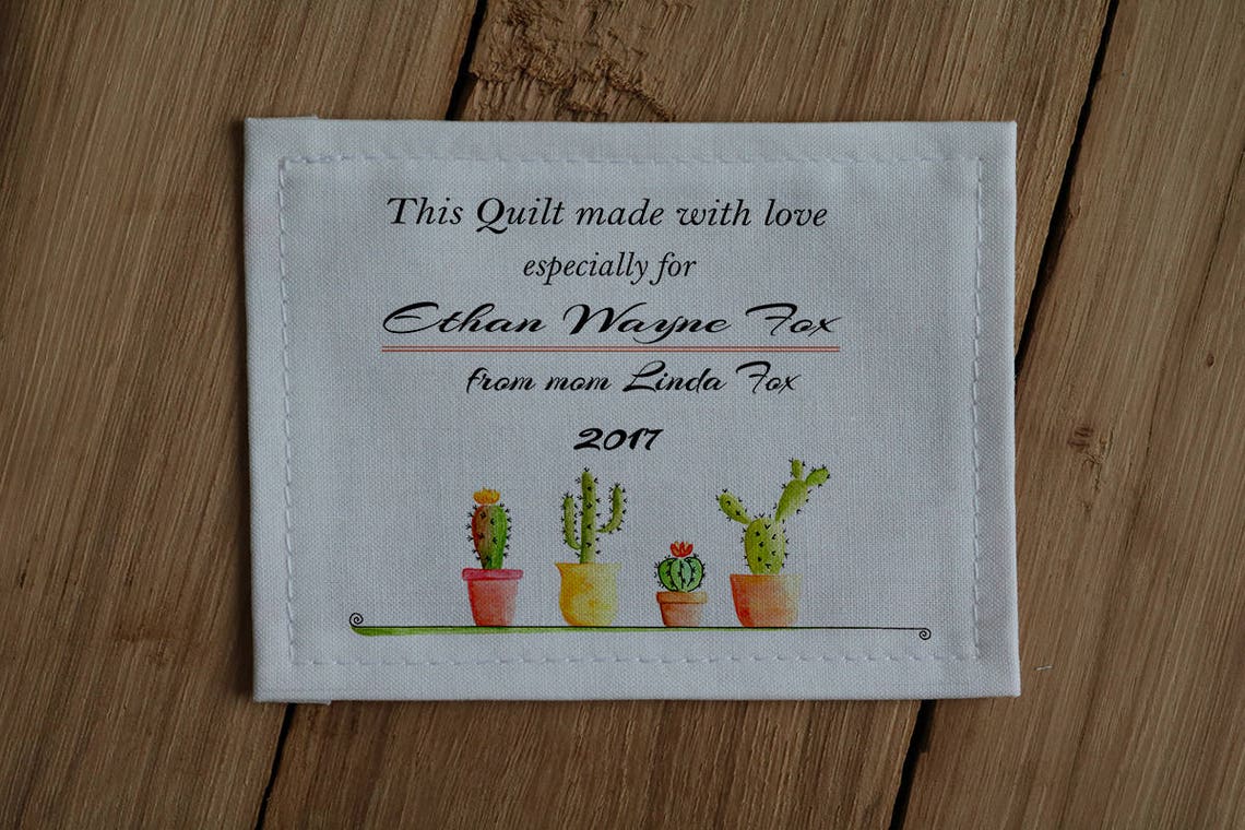 Quilt Labels Blanket Labels Custom Fabric Labels | Etsy
