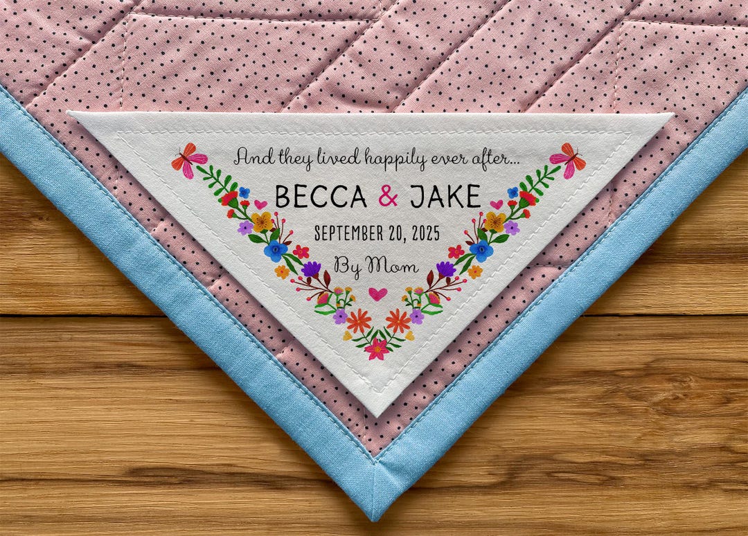 Large Triangle Quilt Label, Personalized Sewing Labels, Personalized ...