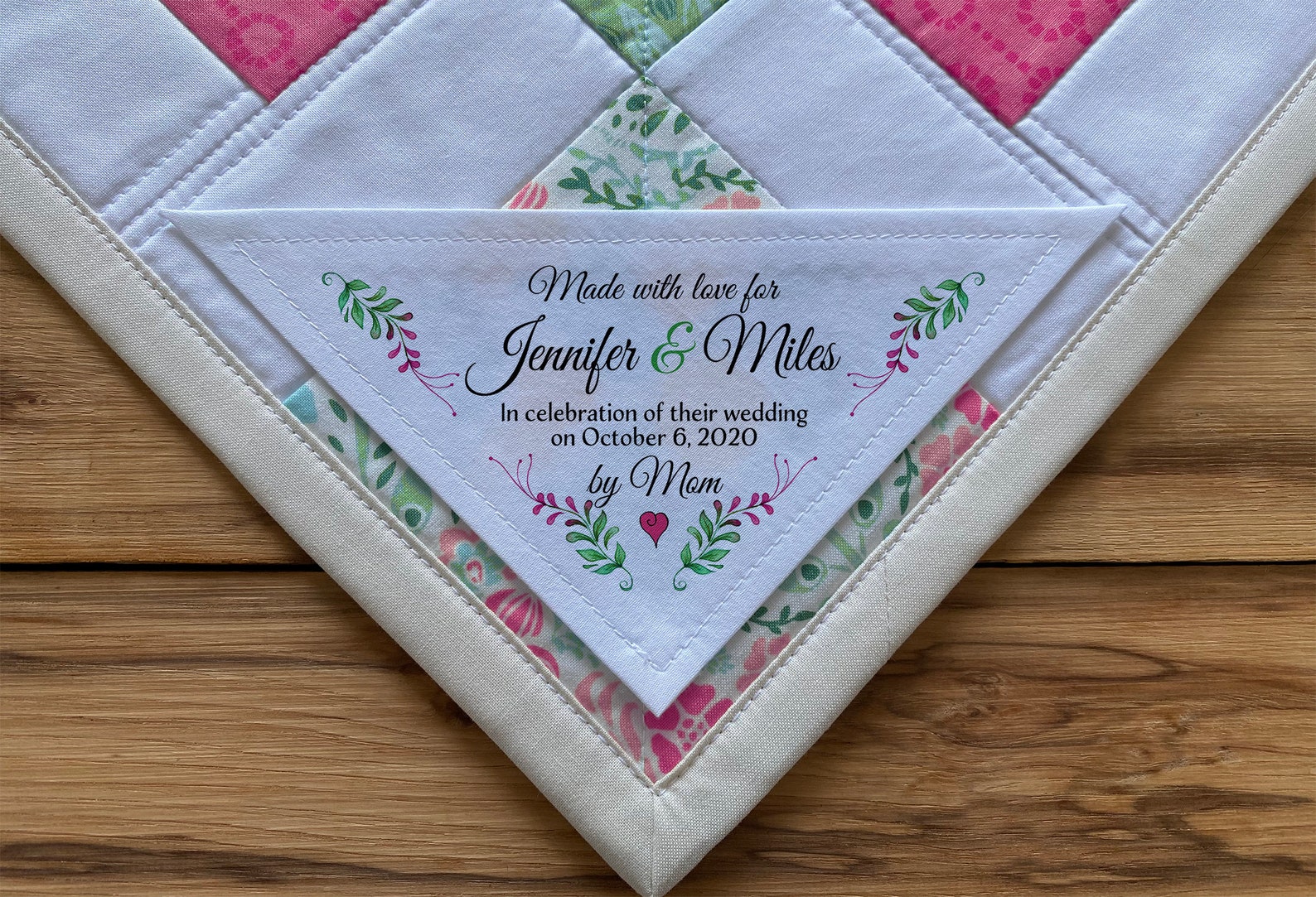Large Triangle Quilt Label Personalized Sewing Labels - Etsy