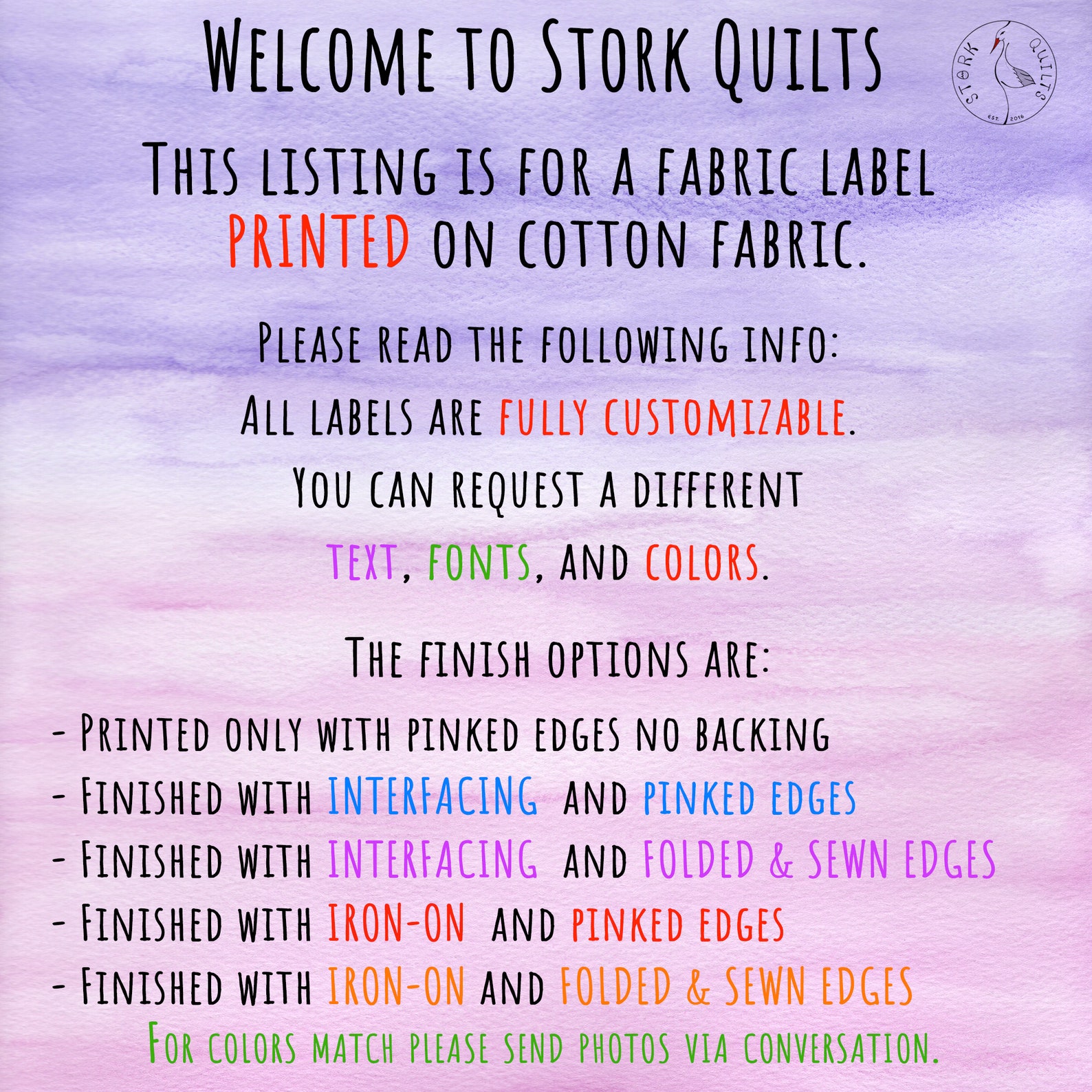 Custom Quilt Labels Sewing Labels Personalized Quilt Labels - Etsy