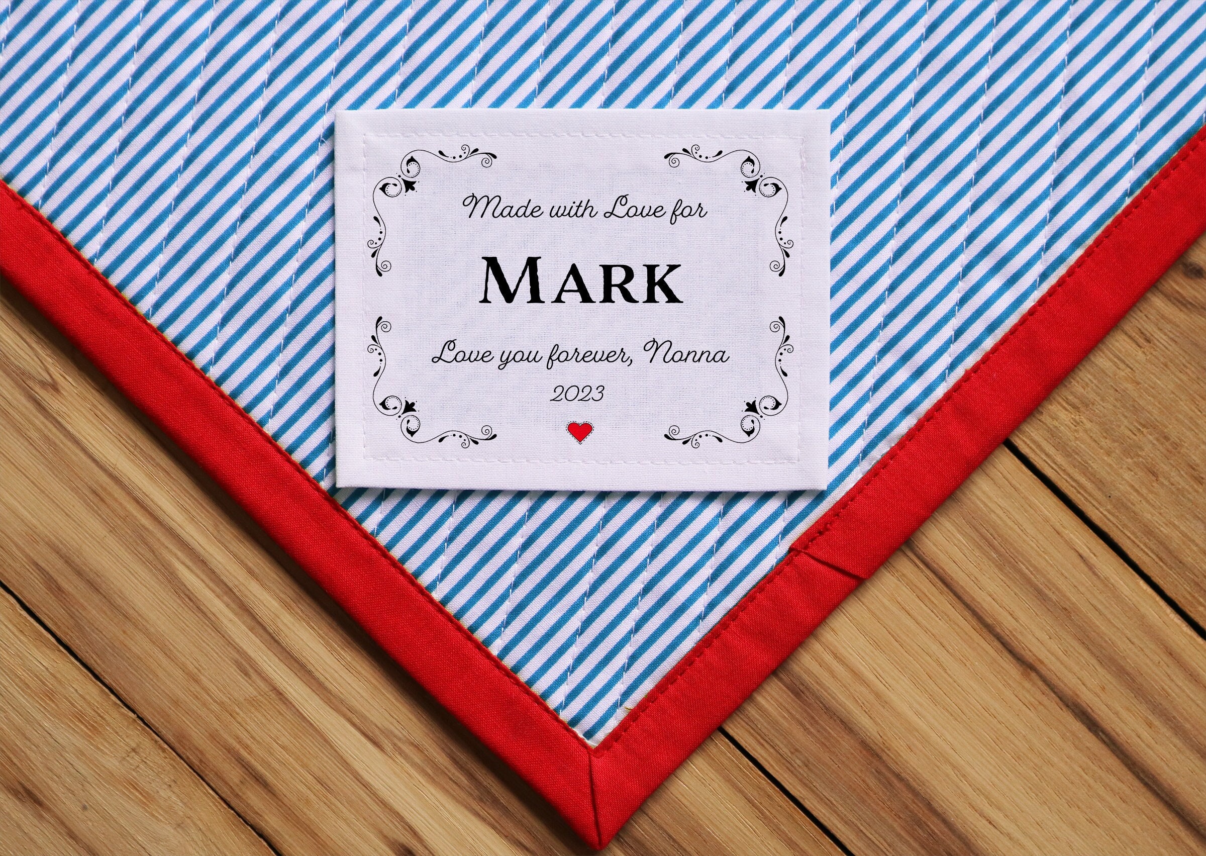 Large Personalized Sewing Labels Handmade Quilt Label Custom - Etsy
