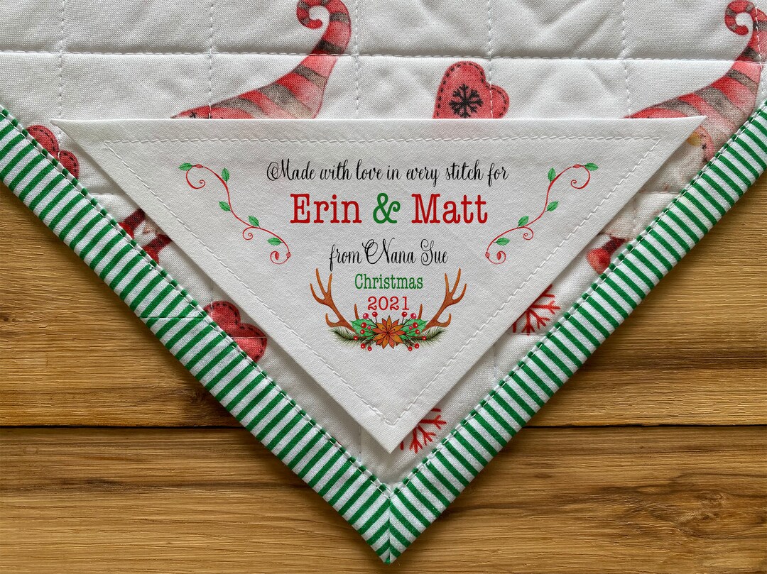 Christmas Corner Label, Sewing Labels, Quilt Labels, Christmas Gifts ...