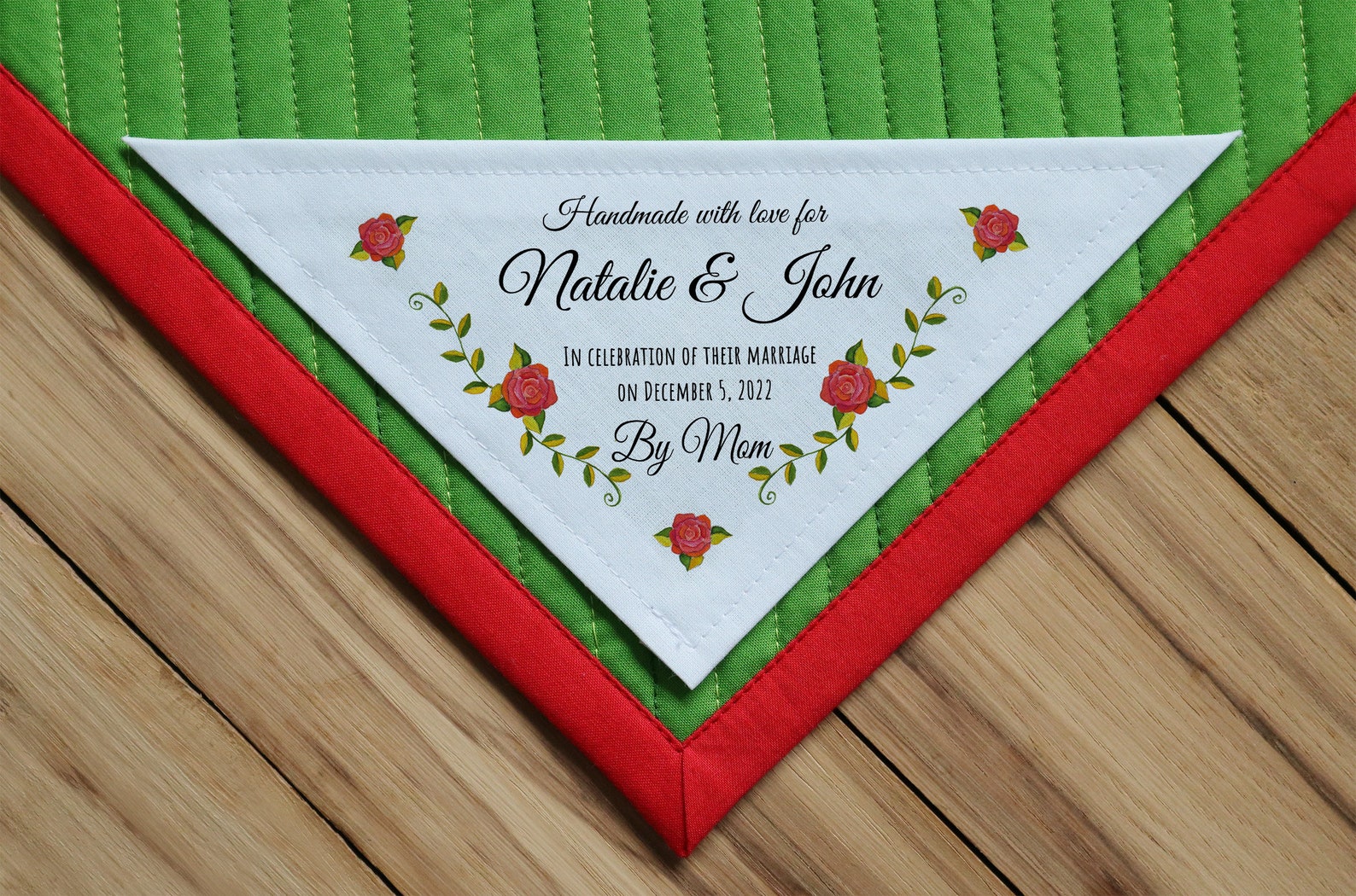 Large Corner Quilt Label | Personalized Sewing Labels | Personalized ...