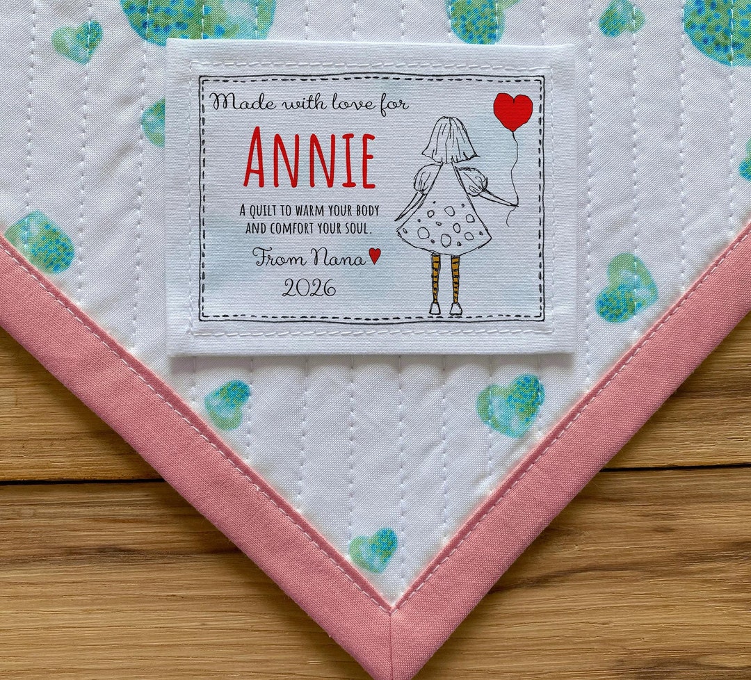 Custom Cotton Fabric Labels, Personalized Labels, Quilt Label, Quilts ...