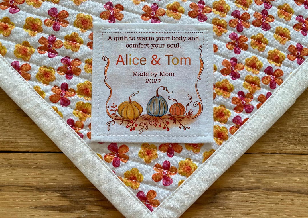 Personalized Sewing Labels, Quilt Labels, Custom Fabric Labels, Wedding ...