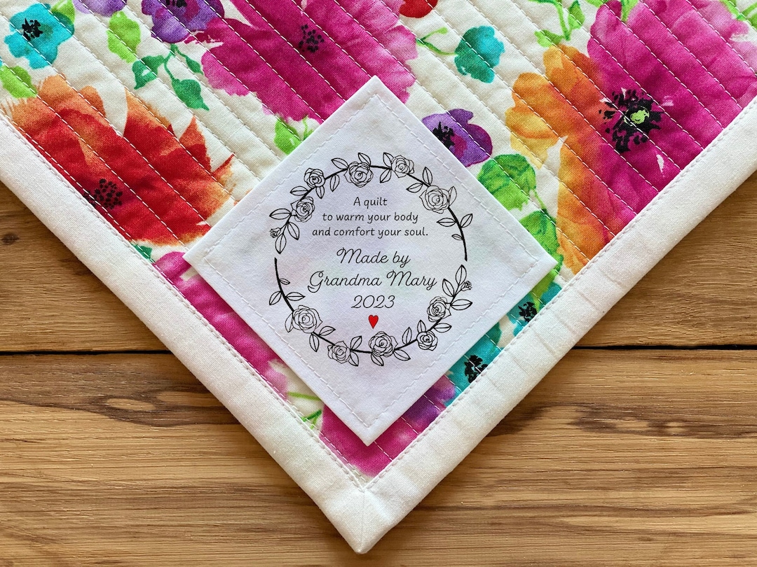 Quilt Labels, Personalized Labels, Handmade Labels, Iron on Quilt ...