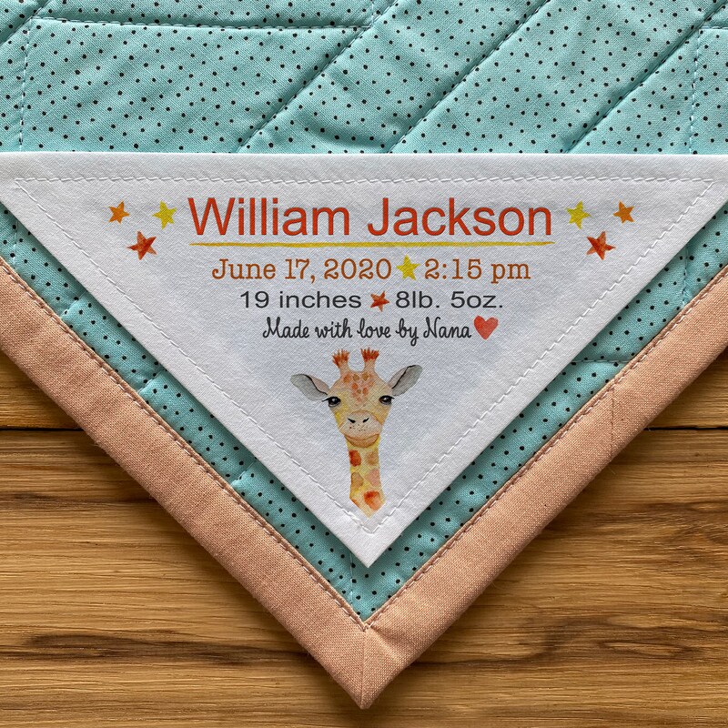 Quilt Tag for Baby Boy - Etsy