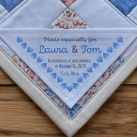 Large Triangle Quilt Label, Personalized Sewing Labels, Personalized ...