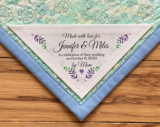 Large Triangle Quilt Label Personalized Sewing Labels - Etsy