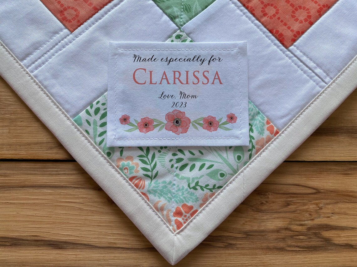 Large Personalized Sewing Labels Handmade Quilt Label Custom - Etsy