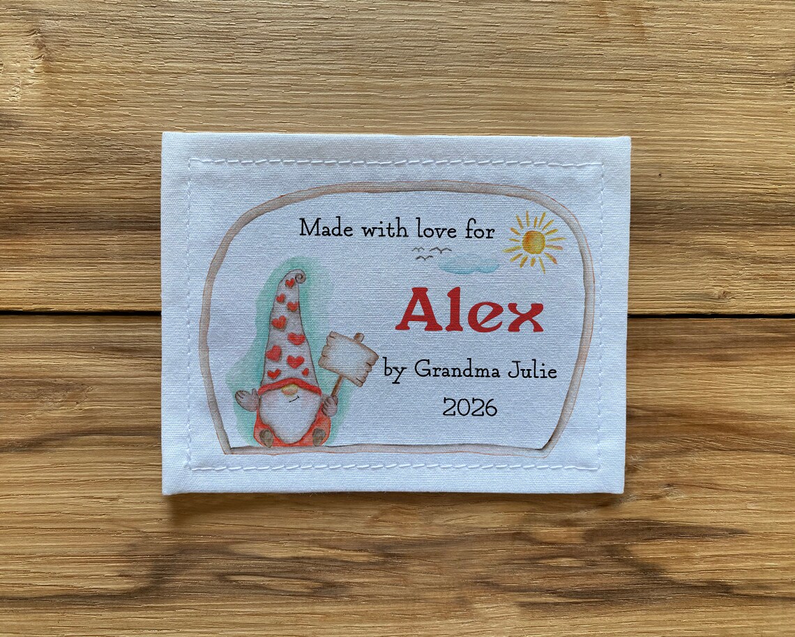 Large Personalized Sewing Labels | Personalized Quilt Labels | Custom Fabric Labels | Baby Birth ...