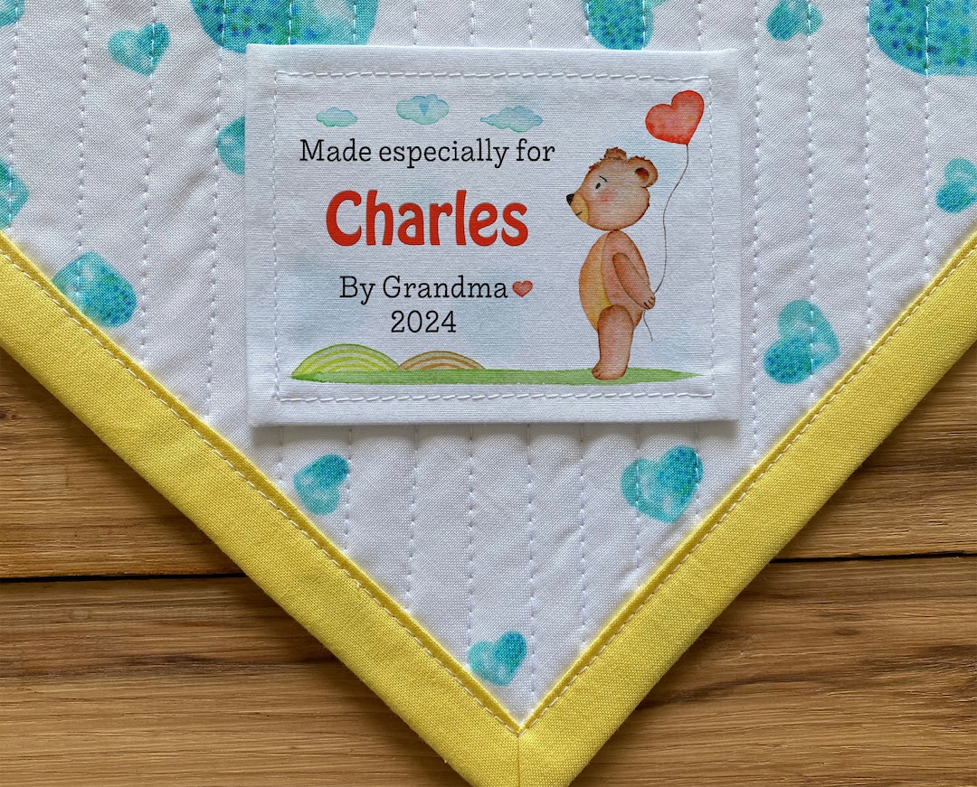 Custom Cotton Fabric Labels, Personalized Labels, Quilt Label, Quilts ...