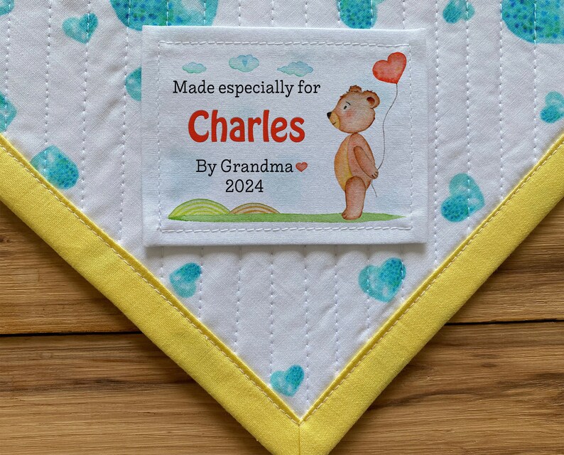 Custom Cotton Fabric Labels, Personalized Labels, Quilt Label, Quilts ...