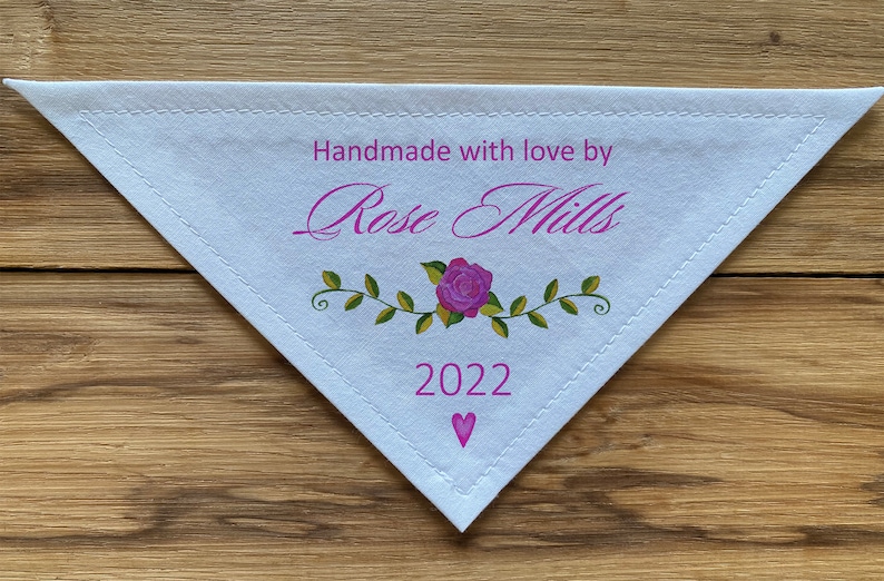 Large Corner Quilt Label | Personalized Sewing Labels | Personalized ...