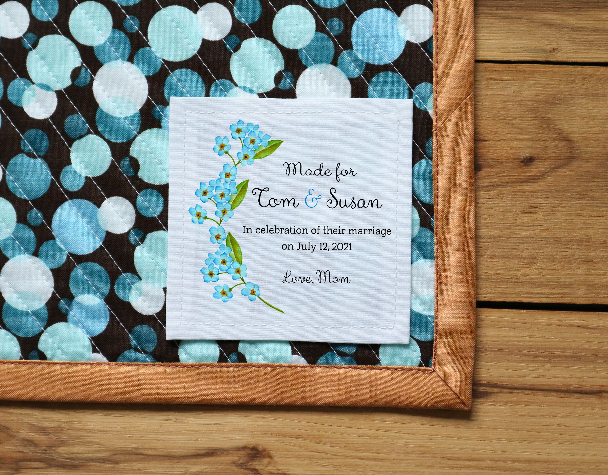 Personalized Sewing Labels, Quilt Labels, Custom Fabric Labels, Wedding ...