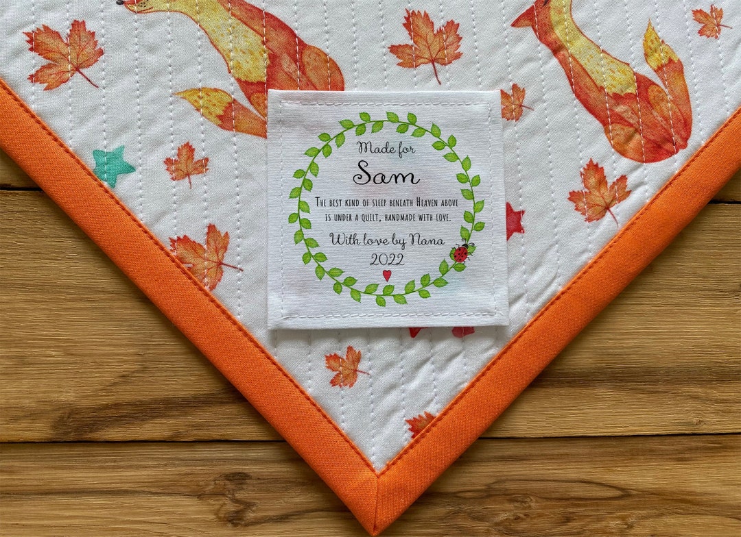 Quilt Labels, Personalized Labels, Handmade Labels, Iron on Quilt ...