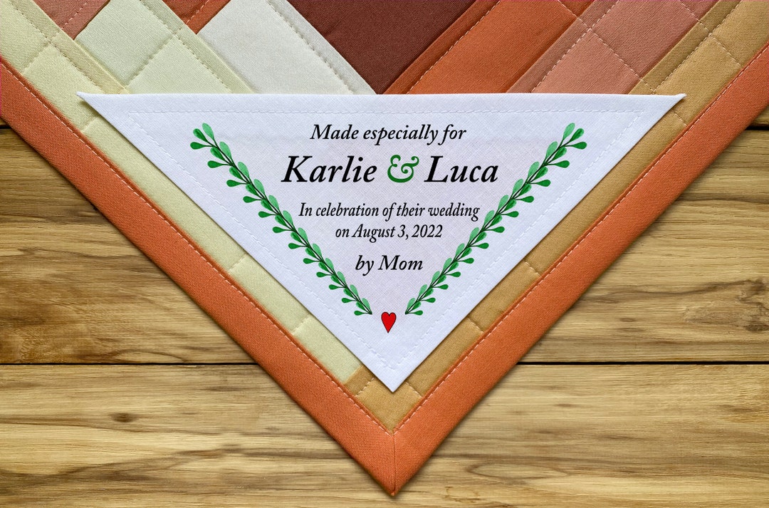 Large Triangle Quilt Label, Personalized Sewing Labels, Personalized ...