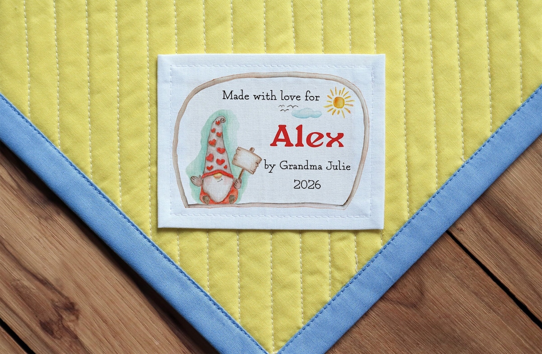 Large Personalized Sewing Labels | Personalized Quilt Labels | Custom ...